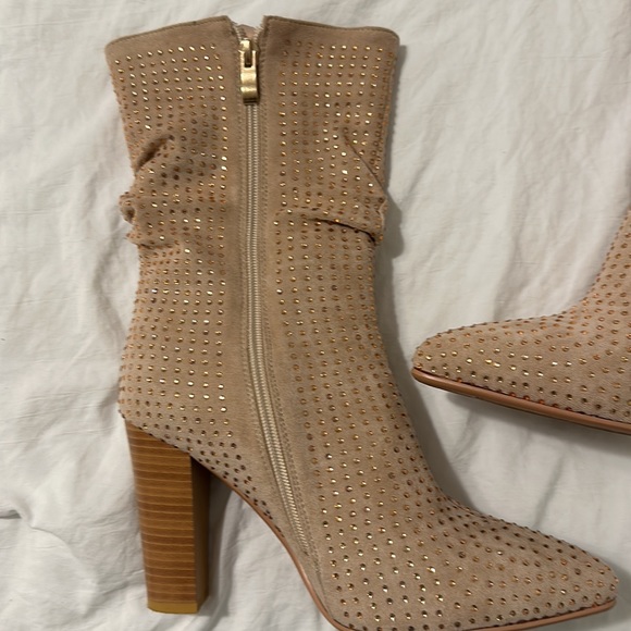 Shoes | High Heel Slouch Boot With Gems | Poshmark